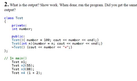 Solved What Is The Output Show Work When Done Run The Chegg