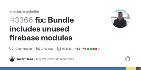 Robert Isaac On Linkedin Fix Bundle Includes Unused Firebase Modules By Robertisaac · Pull