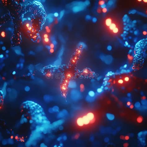 Visualizing Antibodies Effectively Targeting Glowing Viruses In A Microscopic Environment