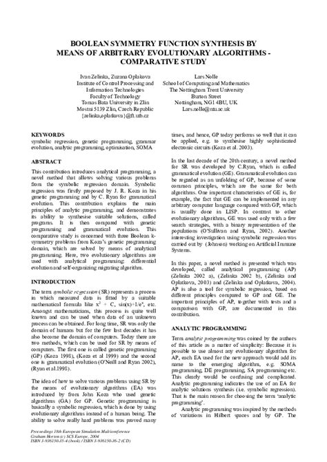 Pdf Boolean Symmetry Function Synthesis By Means Of Arbitrary
