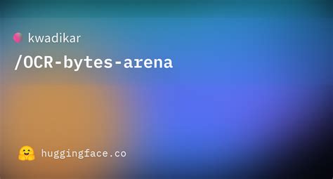 kwadikar ocr bytes arena · hugging face