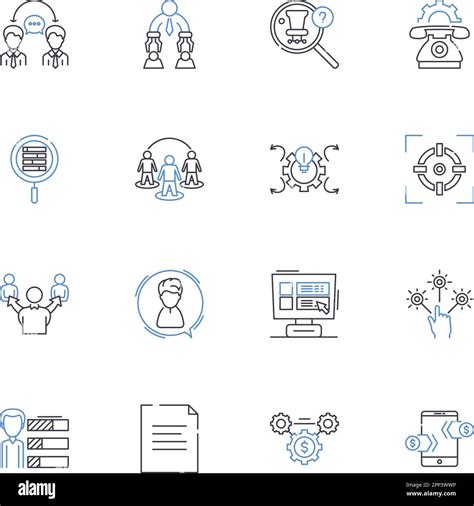 Kinship Affinity Line Icons Collection Family Relation Bond