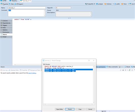 Postgresql Comment In Ddl Will Appear Twice If View Is Created With A