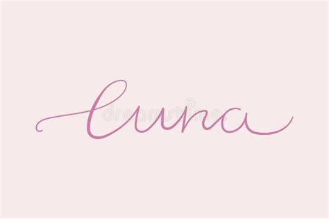 Female Name Ava Handwritten Lettering Calligraphy Girl Name Stock