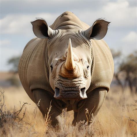 Premium Ai Image Rhinoceros Nature Close Up Photo