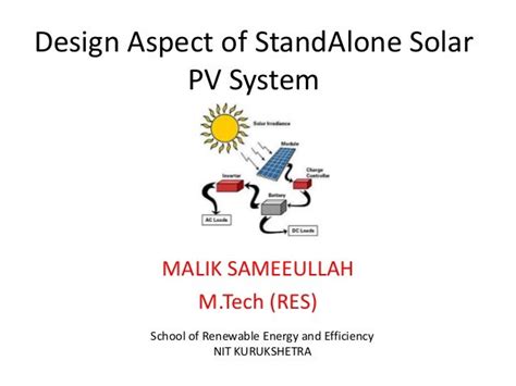 Design Aspect Of Standalone Pv System