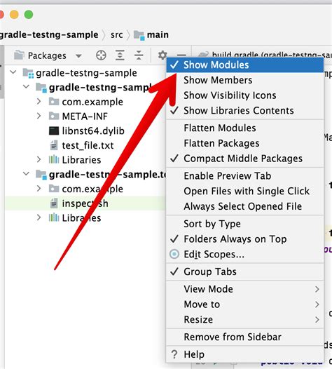 Intellij Showing Source And Test Files In Same Package Stack Overflow