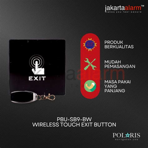 jual touchless exit button push button no touch pbu sb9 bw jakarta