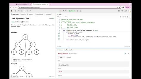 101 Symmetric Tree Youtube