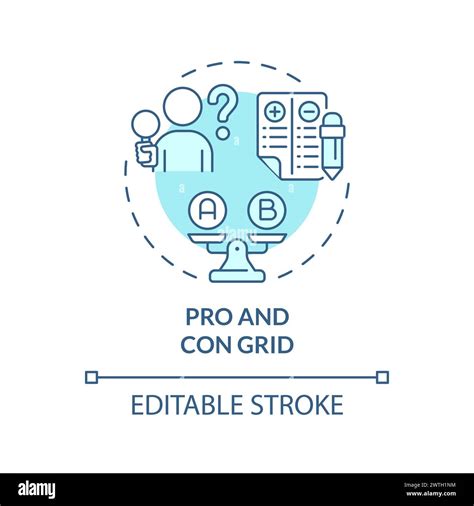 Pro And Con Grid Soft Blue Concept Icon Stock Vector Image And Art Alamy