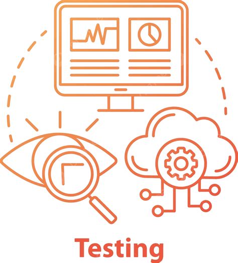 computer testing and analytics icon element develop coding vector