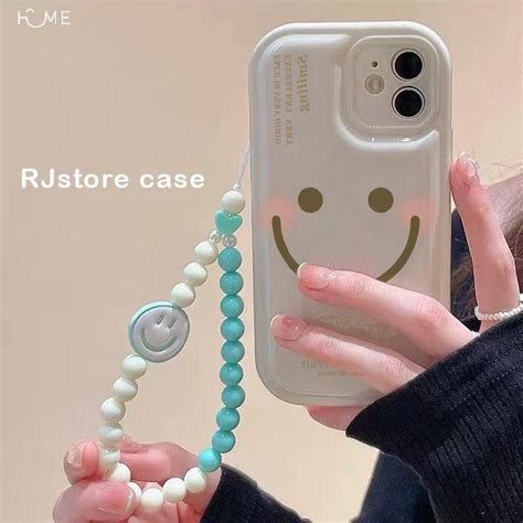 保護殼 文藝笑臉鏈條掛墜iphone13promax蘋果12手機殼11女xsxr氣墊78p 蝦皮購物