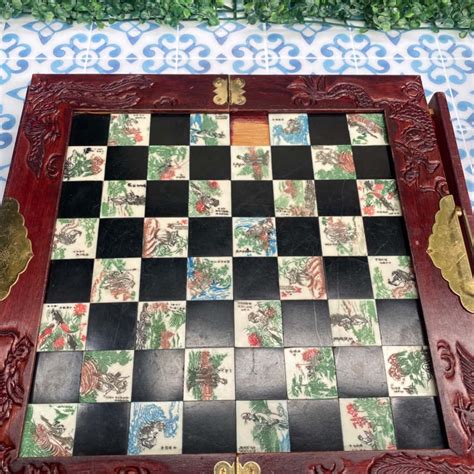 Chinese Chessboard With Chess Pieces S