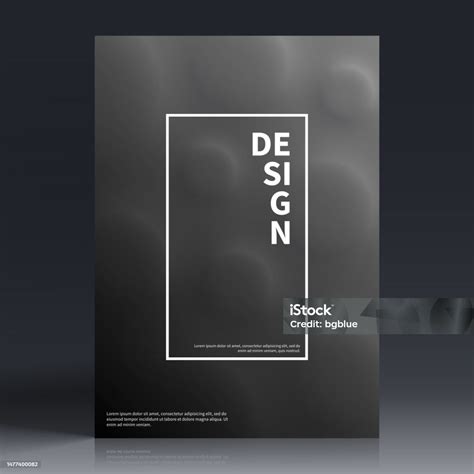 브로셔 템플릿 레이아웃 회색 표지 디자인 비즈니스 연례 보고서 전단지 잡지 3차원 형태에 대한 스톡 벡터 아트 및 기타 이미지 3차원 형태 가리기 거친 필름 효과