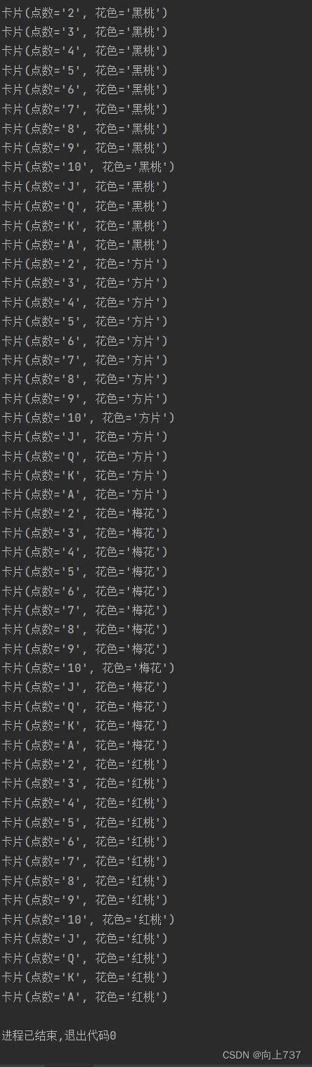 用python创建扑克牌（无大小王）并实现自动洗牌功能 python一副扑克牌 去掉大小王 随机平均分成4份 每份按花色、大小排序。 csdn博客