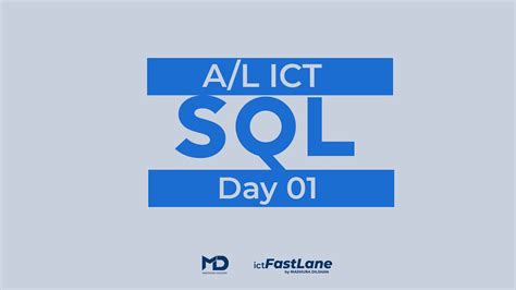 Sql Tutorial Day 1 A L Ict [sinhala] Youtube