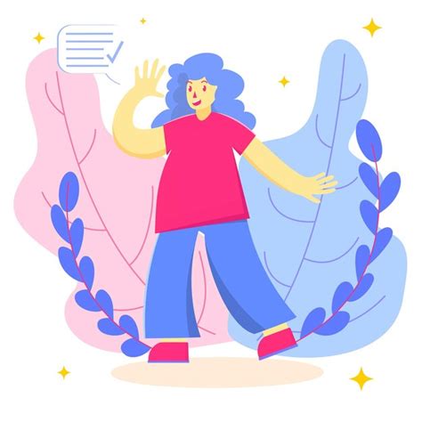 Premium Vector Vector Illustration With A Girl In Flat Color On A