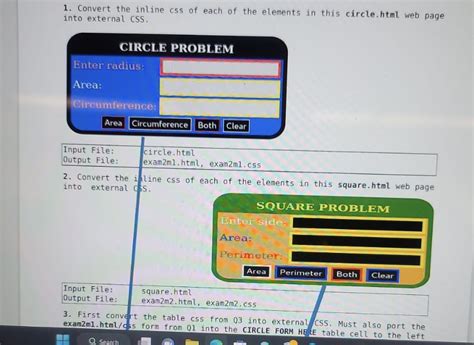 Solved Convert The Inline Css Of Each Of The Elements In Chegg Com