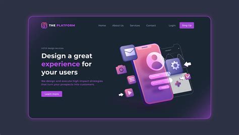 Ux Ui Agency Website Banner Free Template Behance