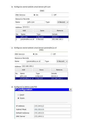 Uts Praktikum Jarkom Static Routing Web Server DNS Server PDF