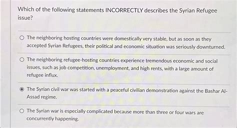 Solved Which Of The Following Statements Incorrectly