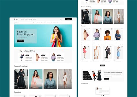 E Commerce Website Landing Page Behance