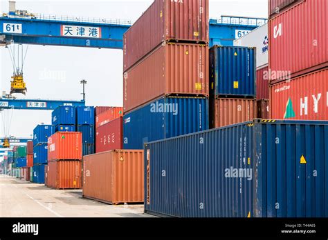 Shanghai China On Jul 04 2016 Scene Of Shanghai Port Container Freight Terminal Stock Photo