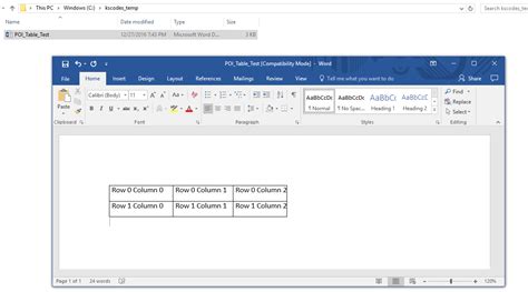 Add Table To Word Doc Using Poi Kscodes