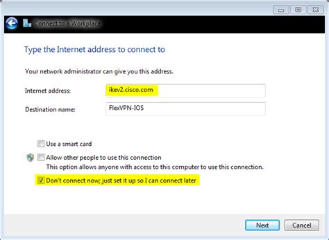 在flexvpn上使用windows 7 Ikev2灵活vpn客户端和证书身份验证的ikev2 Cisco