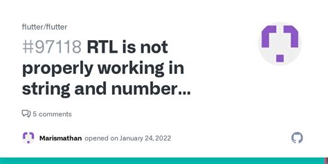 Rtl Is Not Properly Working In String And Number Combined Text Format · Issue 97118 · Flutter