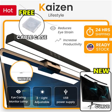 Monitor Led Light Adjustable Lamp Bar Screen Hanging Eye Care Anti Bluelight Usb Clip Study