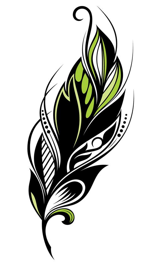 Artistically Drawn Stylized Vector Peacock Feather 29481424 Vector