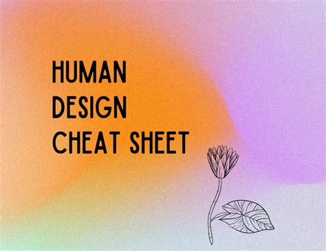 Human Design Chart Reading Cheat Sheet Etsy Canada