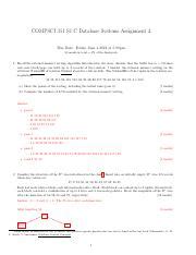 A Sample Answers Pdf COMPSCI S C Database Systems Assignment Due Date Friday June