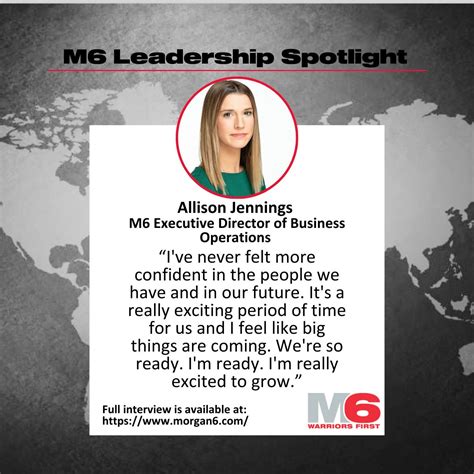 Morgan 6 Llc On Linkedin Morgan6 Leadership Spotlight Warriorsfirst Businessoperations