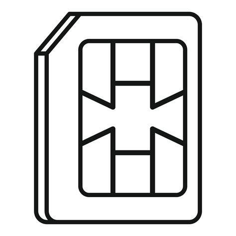 Lte Sim Card Icon Outline Style 14587811 Vector Art At Vecteezy