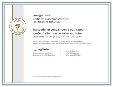 Abdechafi Neji On Linkedin Certificate Of Completion