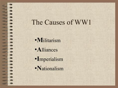 The Causes Of Ww1