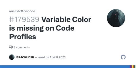 Variable Color Is Missing On Code Profiles · Issue 179539 · Microsoft