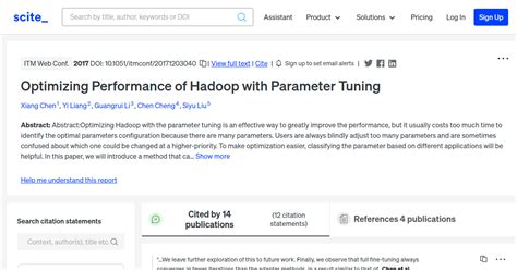 Optimizing Performance Of Hadoop With Parameter Tuning
