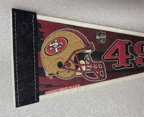 San Francisco 49ers Vintage Nfl Football Mini Pennant Felt Banner Flag