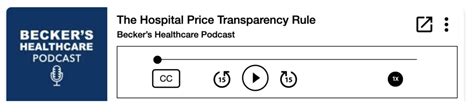 Listen Jamie Cleverley Discusses The Hospital Transparency Rule Cleverley Associates