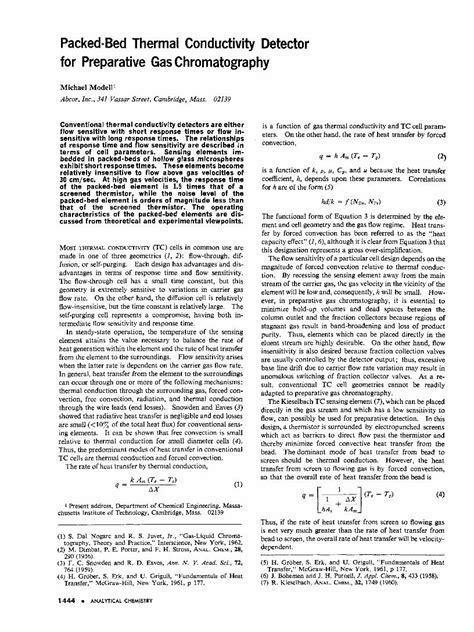 Pdf Packed Bed Thermal Conductivity Detector For Preparative Gas Chromatography Dokumentips