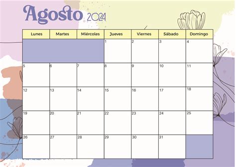 Calendario De Agosto De 2024 Para Imprimir Gratis Calendario 2024 Para