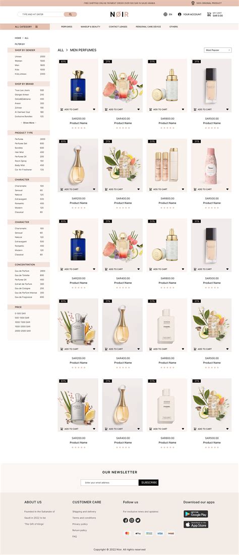Perfume And Cosmetics E Commerce Web UX UI Case Study Behance