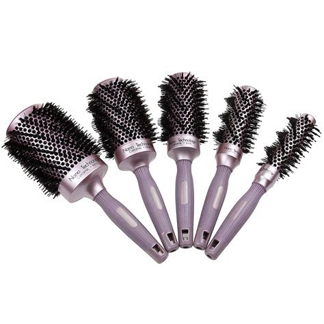 5 Different Sizes Round Thermal Brush Set Professional Nano Ceramic And Ionic Barrel Hair Styling