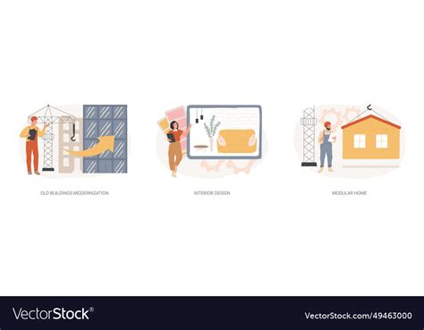 Architecture And Building Isolated Concept Vector Image