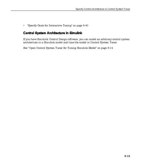 Simulink Control Design See Open Control System Tuner For Tuning Simulink Model On Page