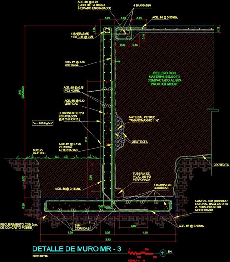 Concrete Wall Section Dwg