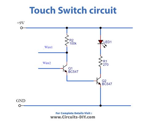 How To Make Simple Touch Switch Circuit Using A Transistor Basic Electronics